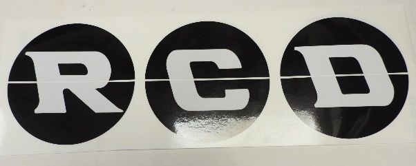 RCD Engineering 5-9/16" Round Decals for Butterflies in BAU or CARBON HATS